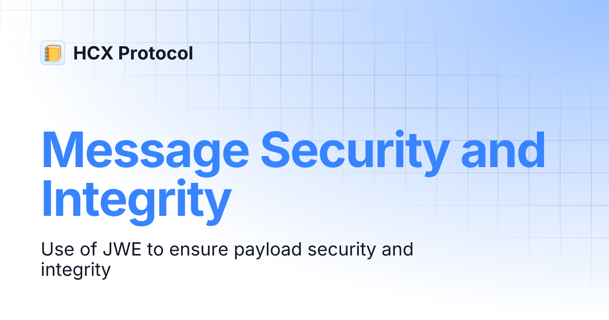 Message Security and Integrity | HCX Protocol