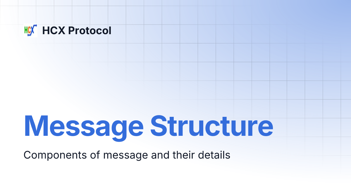 Message Structure | HCX Protocol