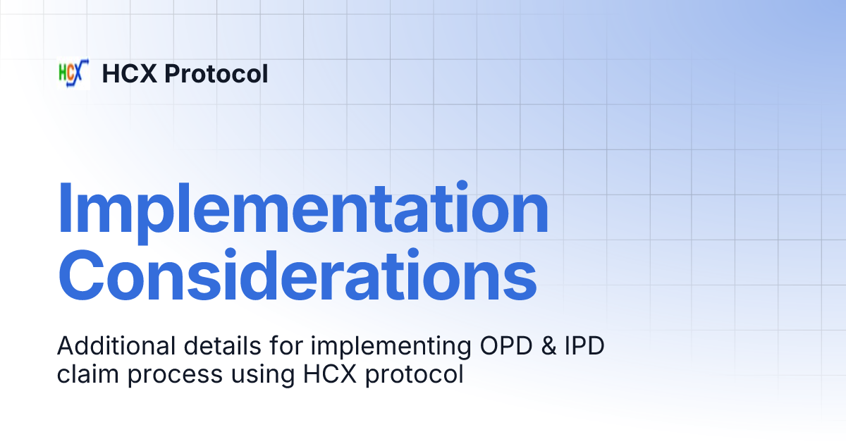 Implementation Considerations | HCX Protocol